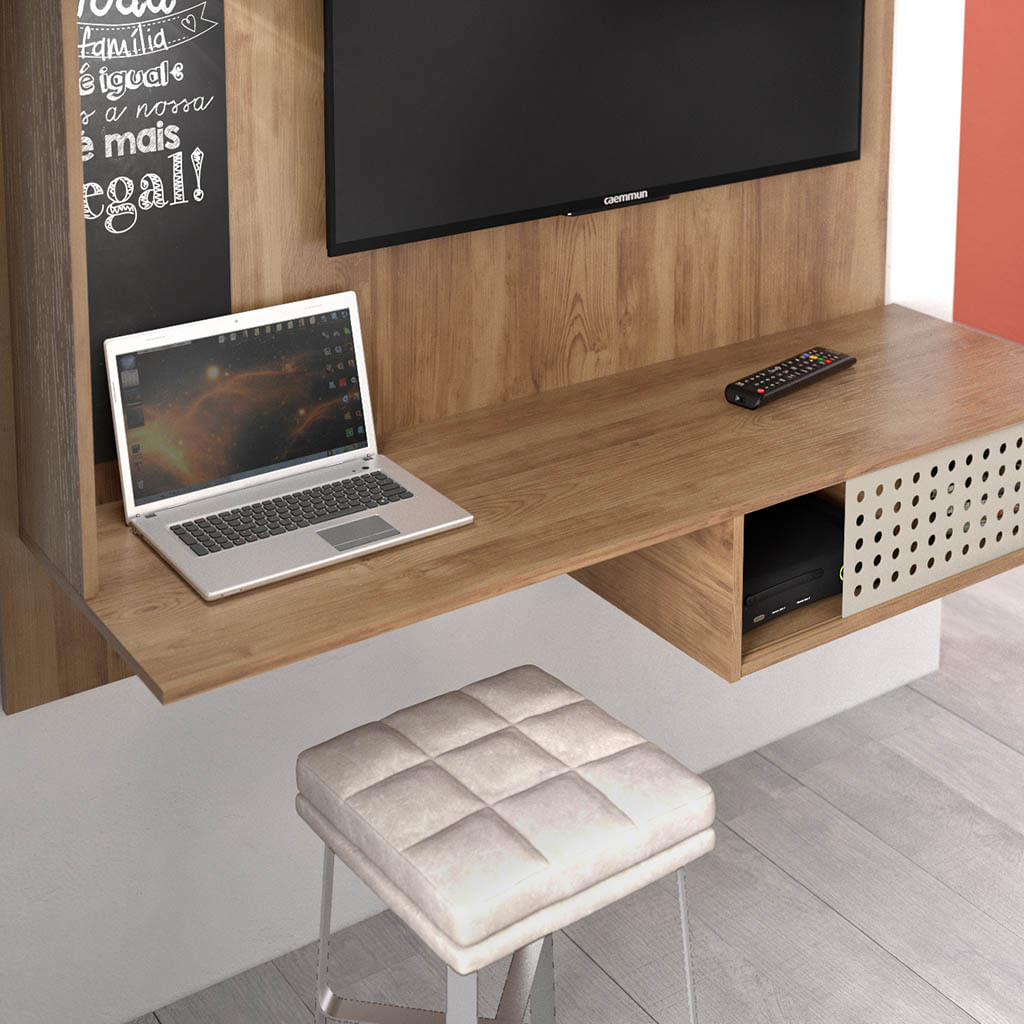 Escritorio Panel Bertolini Office Buriti Off p/TV hasta 42"